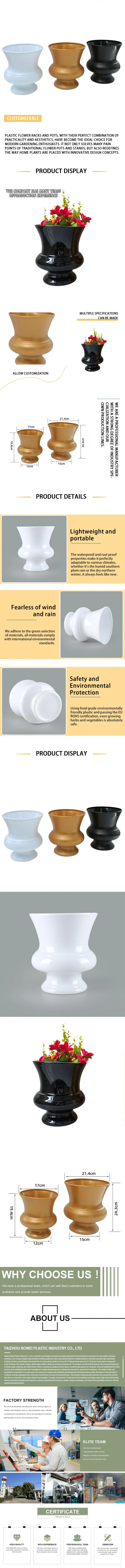 Multi-color PS plastic flower pot European style mini floor pot for ...