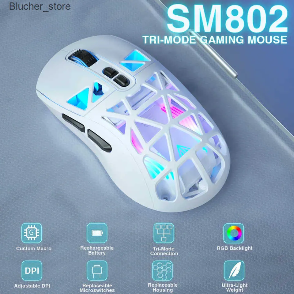 SOLAKA SM802 Wireless Gaming Mmo Gaming Mouse 10000 DPI, Customizable ...