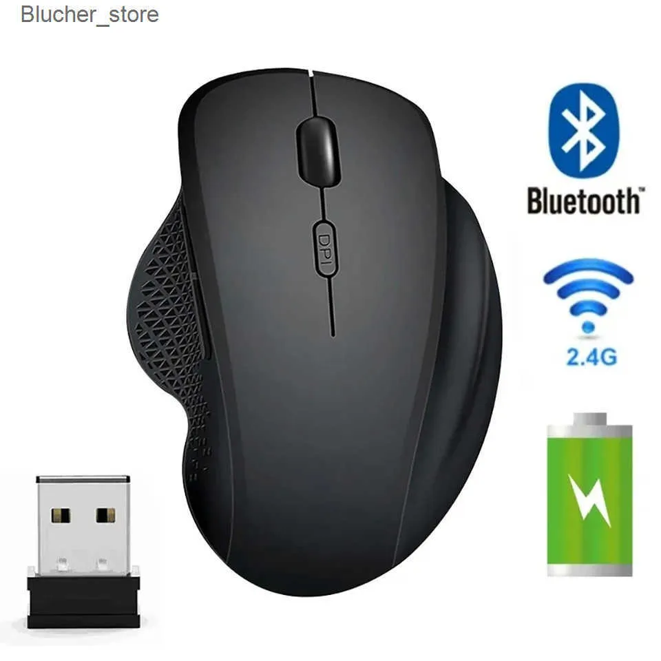 Ergonomic Bluetooth Mouse Without Dongle With USB Receiver And 6 ...