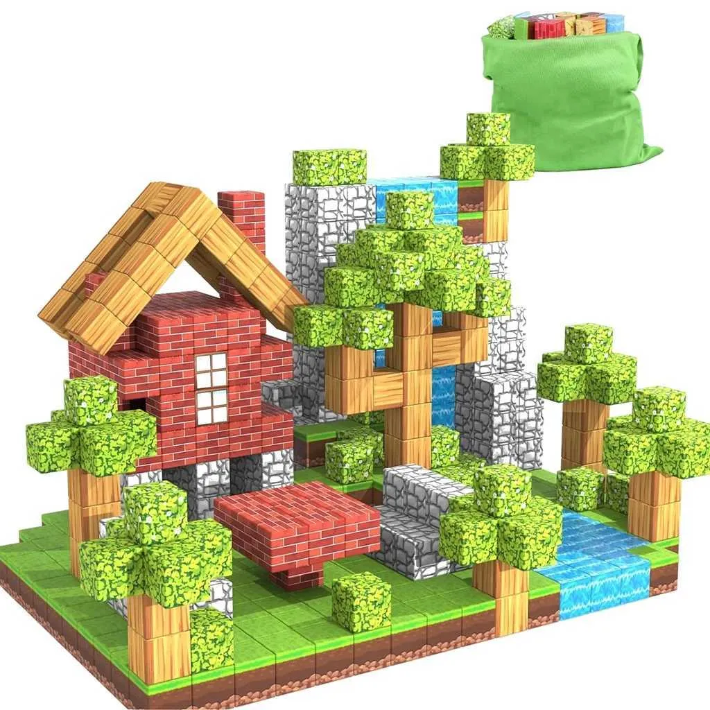 Minecraft Magnetic Building Blocks Build Mine Set For Boys And Girls ...