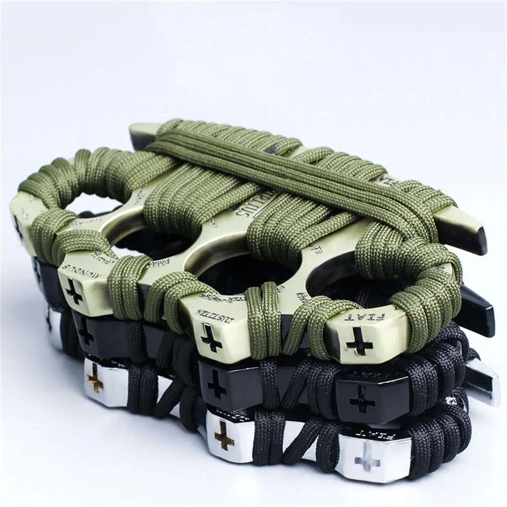 Tiger Safety Defense Four Finger Knuckle Duster Outdoor Self Defense ...