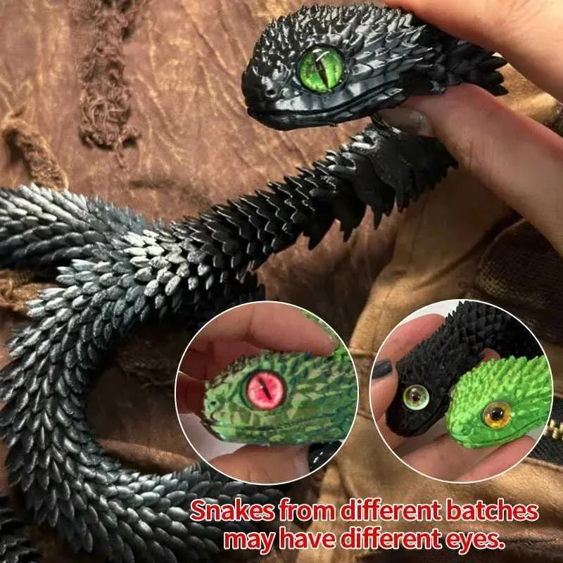 New 3D Printed Snake Movable Joint Simulation Snake Figurine Creative ...