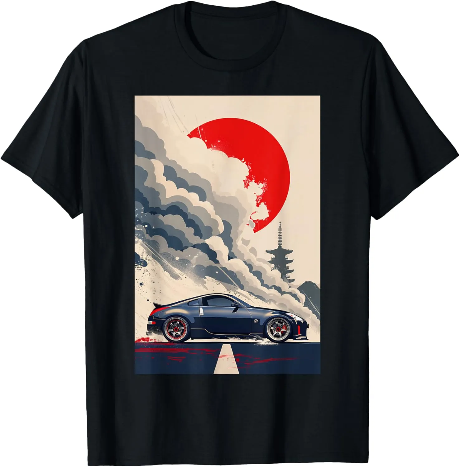 350 JDM Race Car Scene Z33 Tuning Drift Import Short Sleeve Crew Neck ...