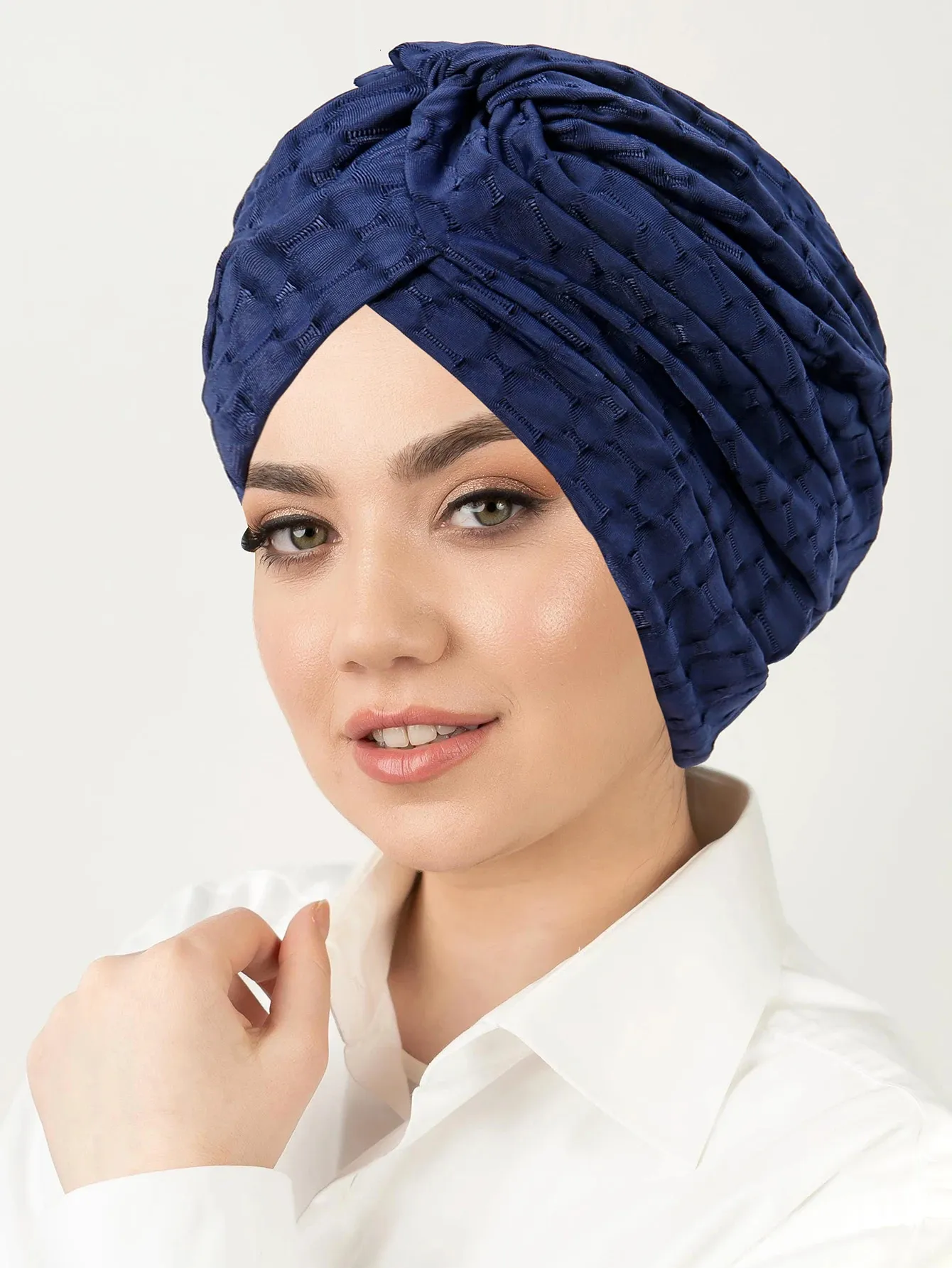 Indian Turban Muslim Women Hijab Hat Cancer Chemo Cap Islamic Hair Loss ...