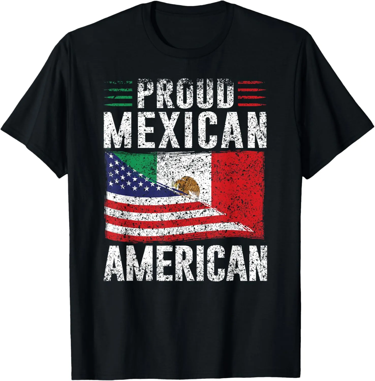 Proud Mexican American Usa Mexico America Mexican American T Shirt From ...