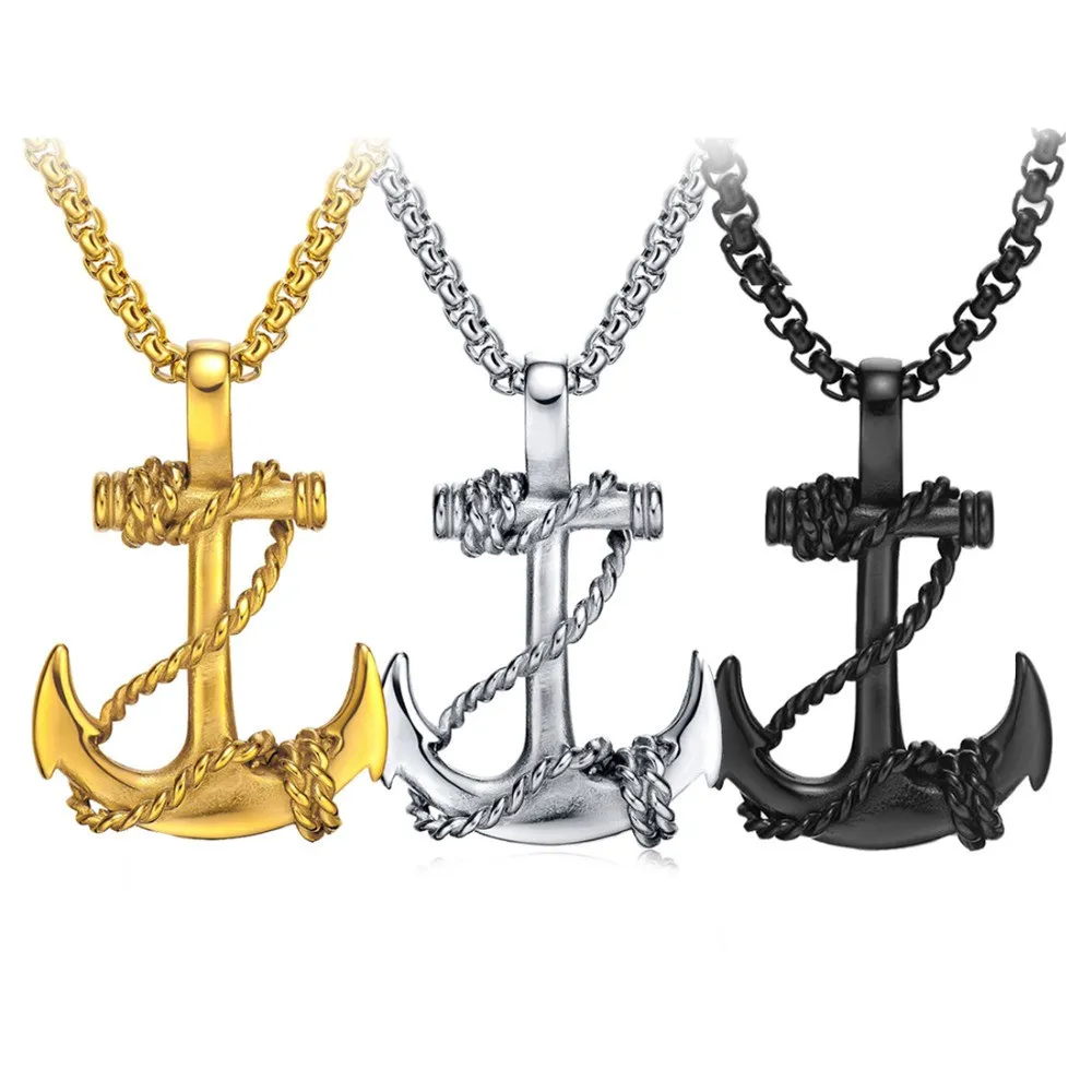 Retro Titanium Boat Anchor Necklace For Men,... From Jane012, $0.76 ...