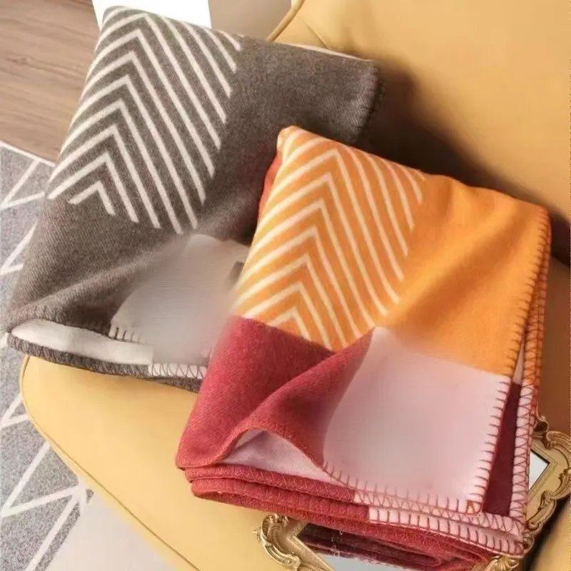 Designer Luxury Wool Cashmere Blankets Thick Warm Large 170x135cm Throw ...