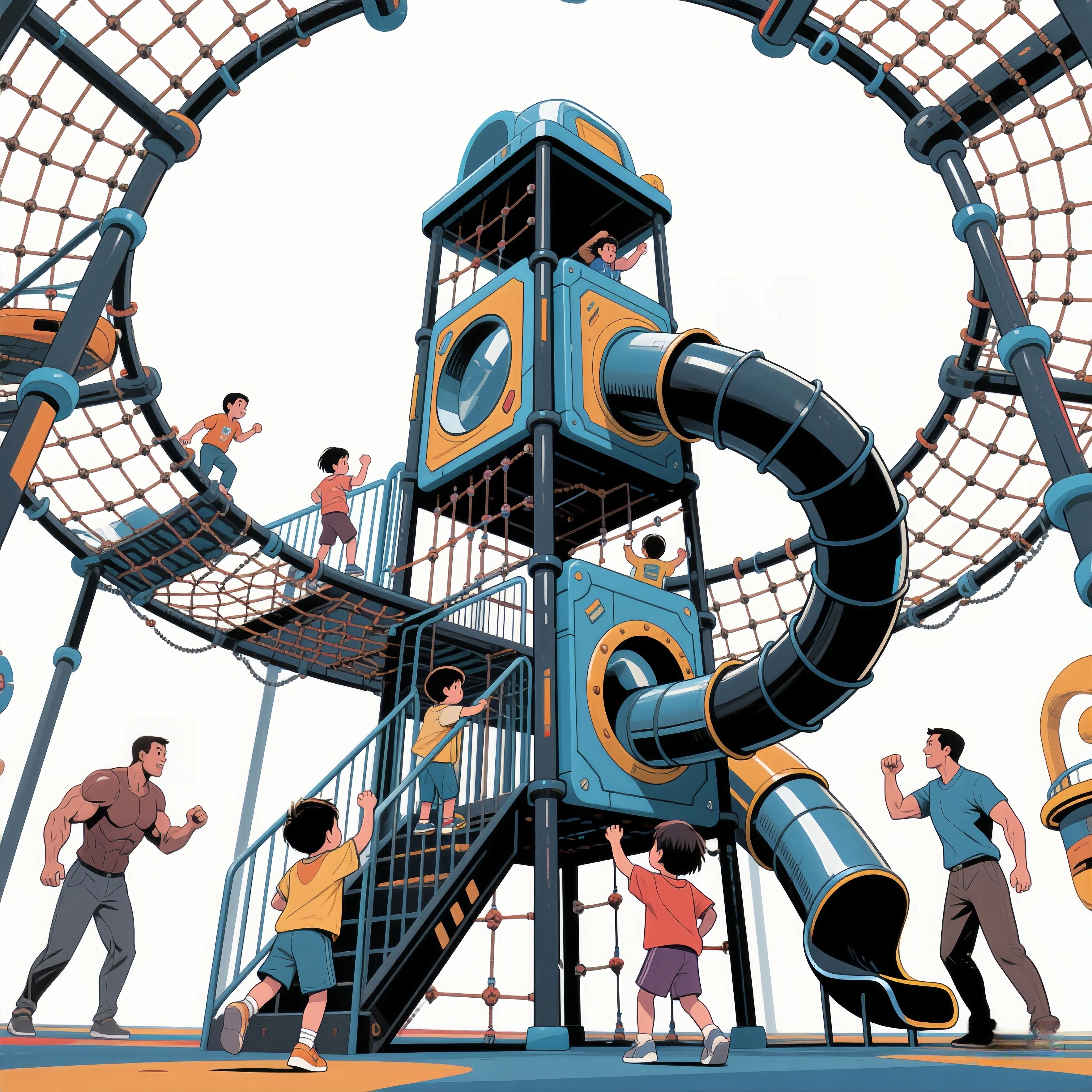 Multi Functional Indoor Active Play Center: Durable Climbing Structures ...
