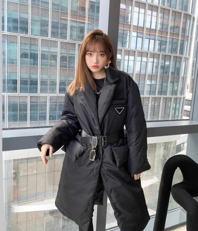 Autumn And Winter V Neck Down Jacket With Waistband... From ...