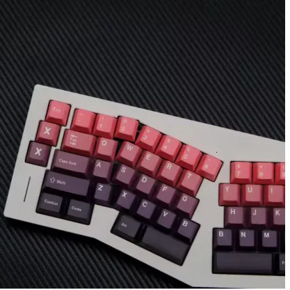 KBCaps Gradient Red Bean Cherry Profile Dye Sublimation Keycaps MX Switch Compatible Mechanical ...