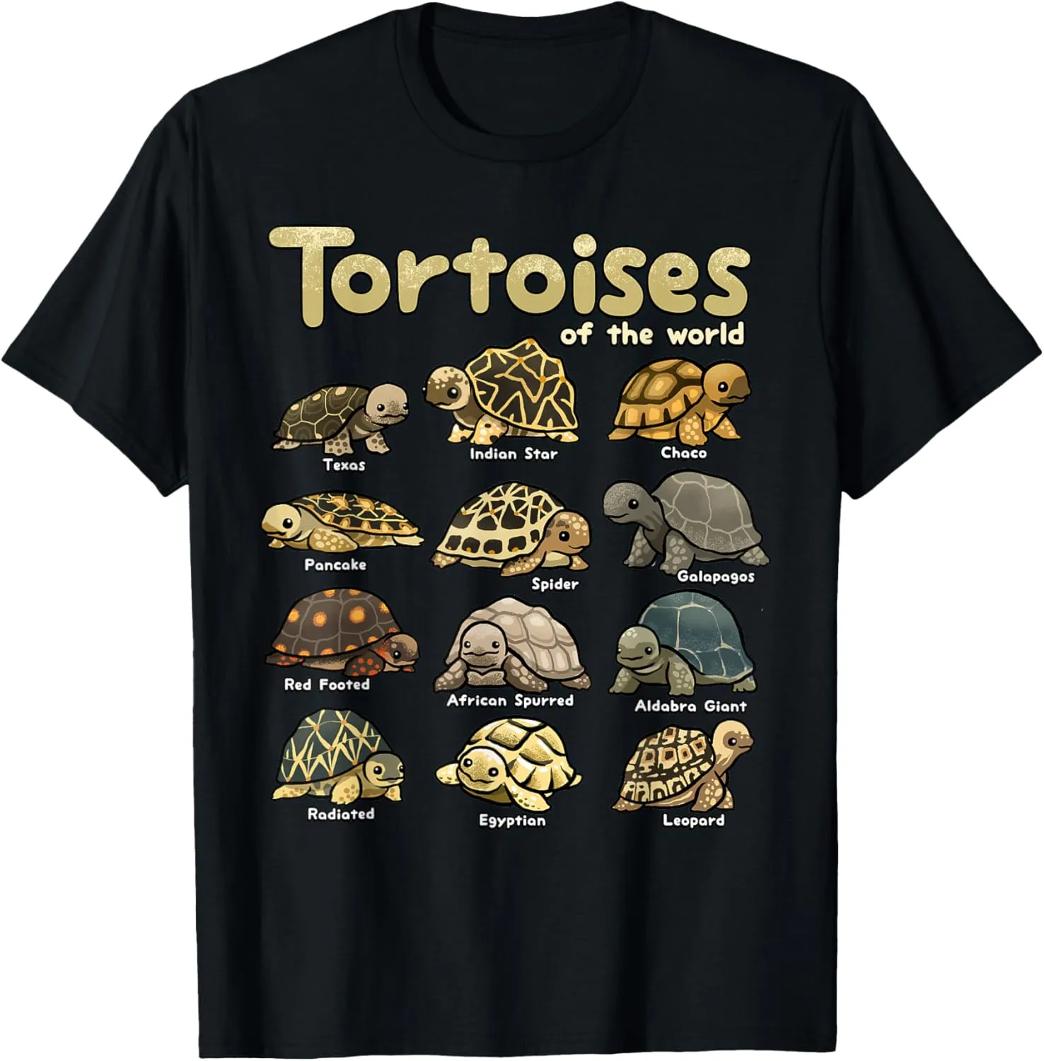 Tortoise Animals Of The World Cute Reptile Turtle Lover T Shirt From ...