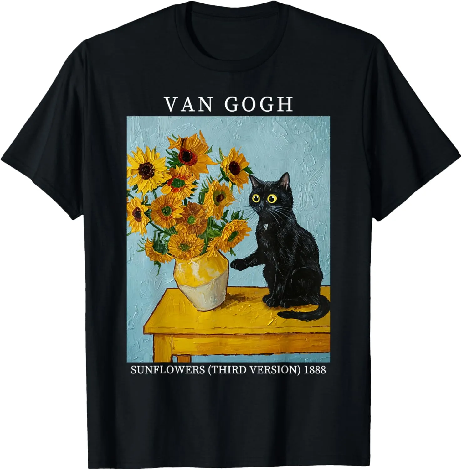 Funny Van Gogh Sunflowers Cat Meme Van Gogh Art T Shirt From ...