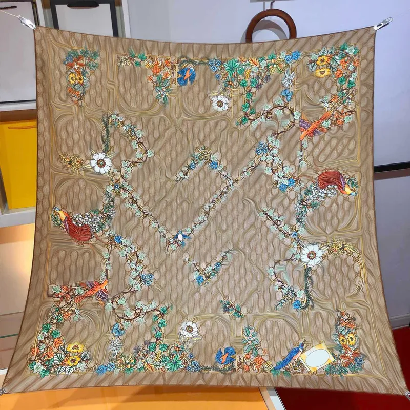 Women Silk Scarf Fashion Handkerchief Ties Hair Band With Dust Bag From ...