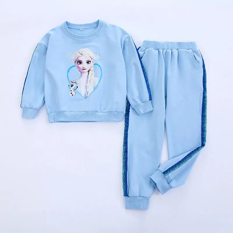 DISNEY Frozen Elsa Princess Kids Designer Clothes Spring And Autumn ...