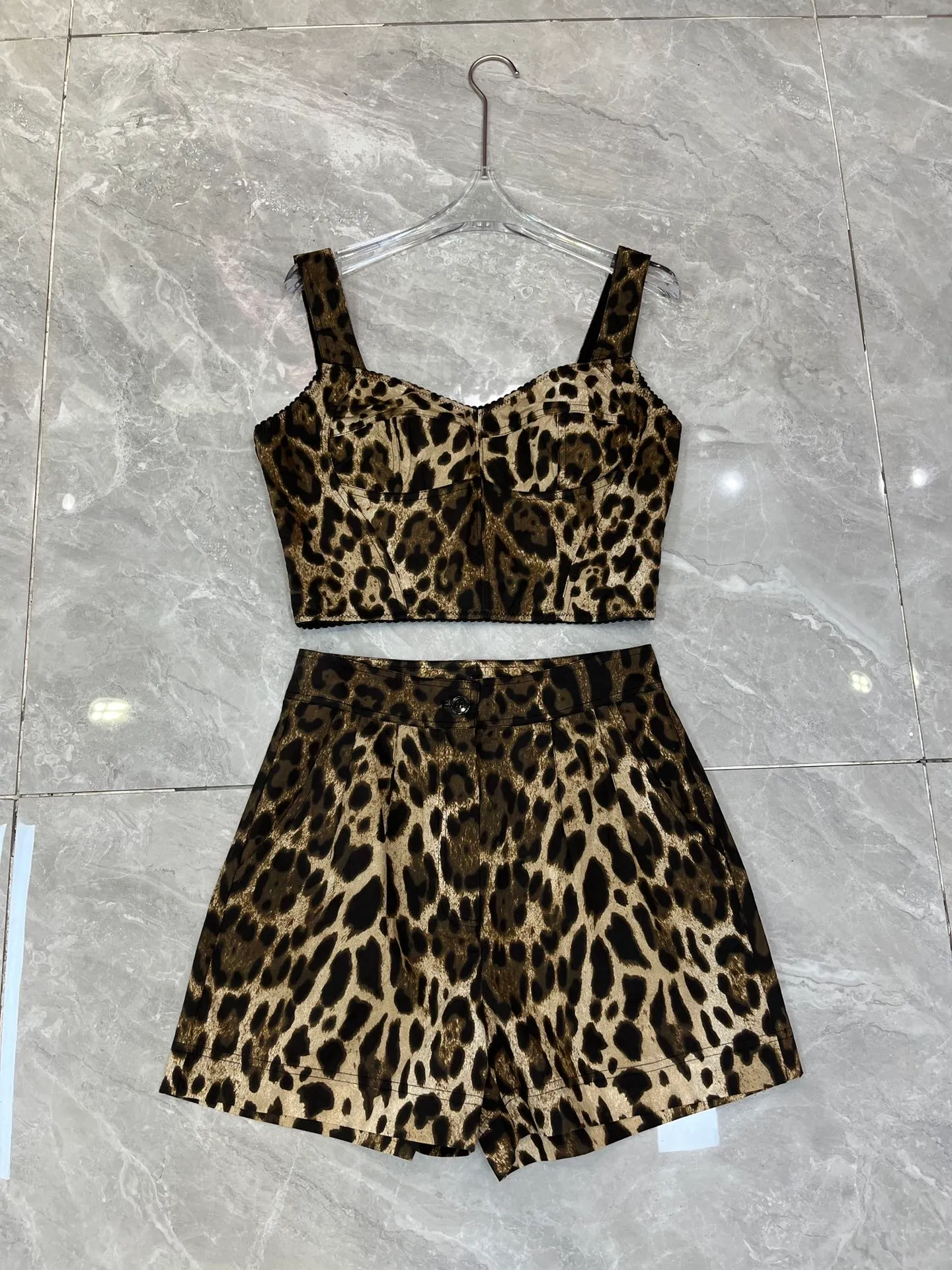 New Leopard Print Vest and Short Suit Set from Dhgate Women's Two Piece ...