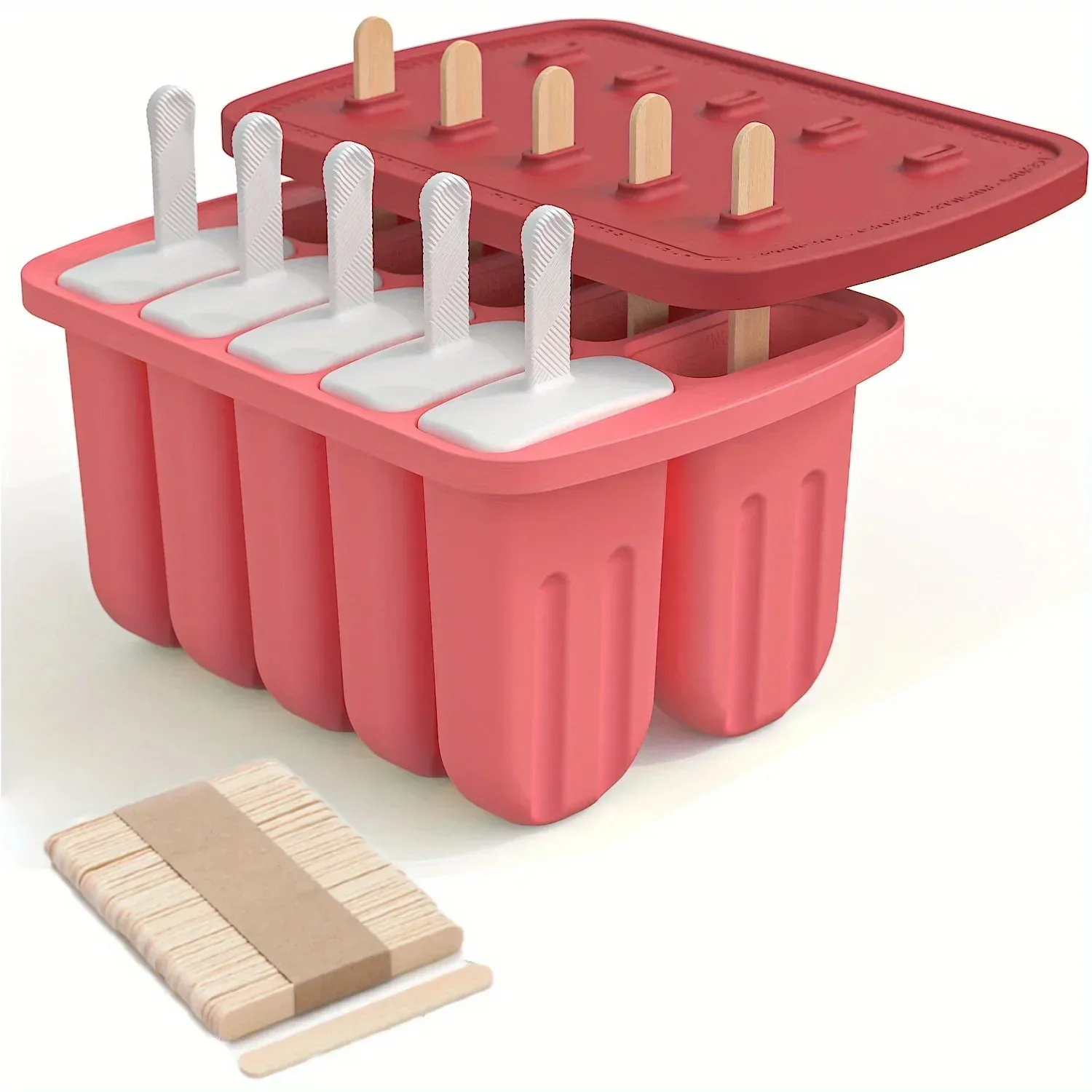 Large 10cm Silicone Push Up Popsicle Molds Mold With Picle Sticks Ice ...