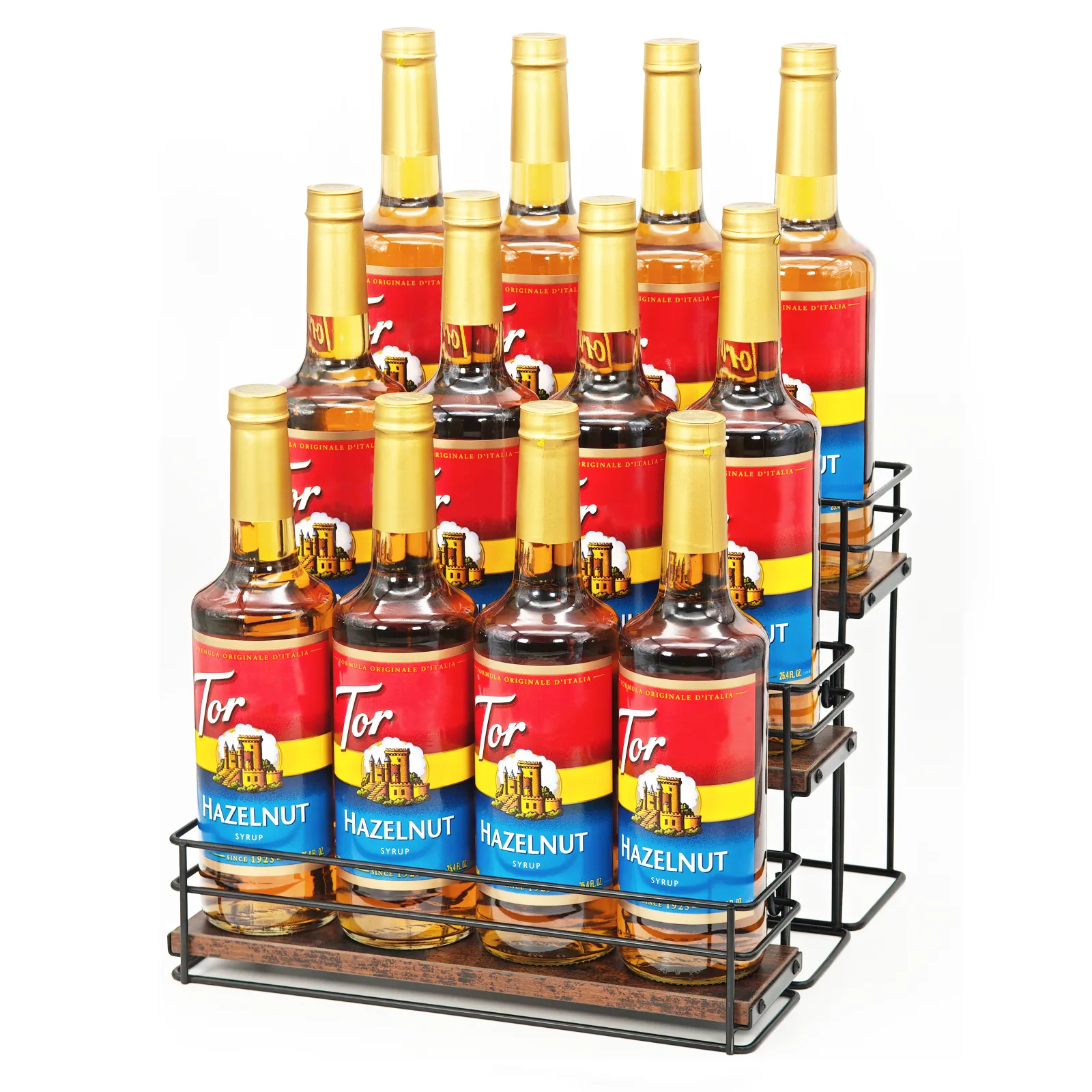 Multi-Tiered Coffee Syrup Organizing Rack for 12 Bottles - Free ...