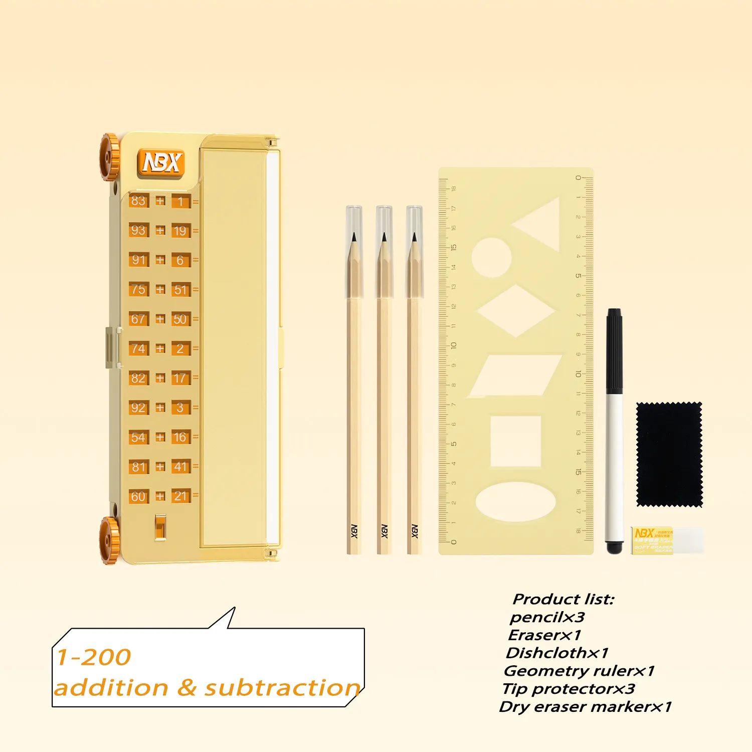 Wholesale NBX QuizSwitch Case Math Learning Stationery Set 5800 ...