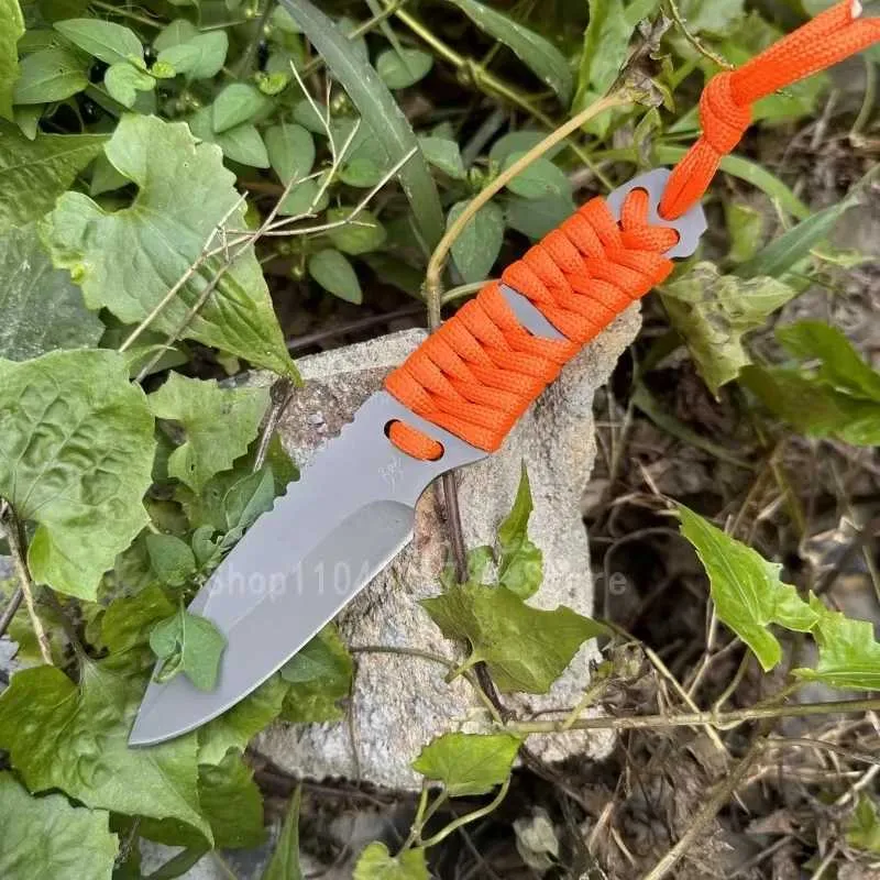 Outdoor Daily Carry Nylon Rope Strap Dagger Steel Portable Wilderness ...
