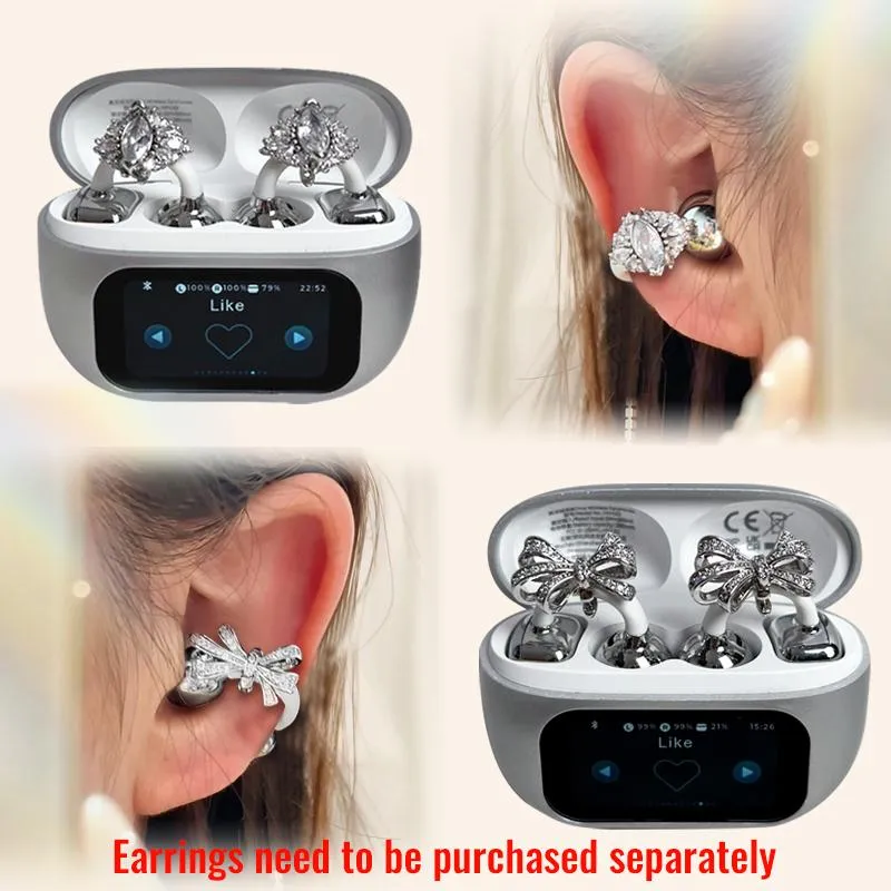 HYUNDAI Butterfly Earring Headphones Wireless Bluetooth Earbuds With ...