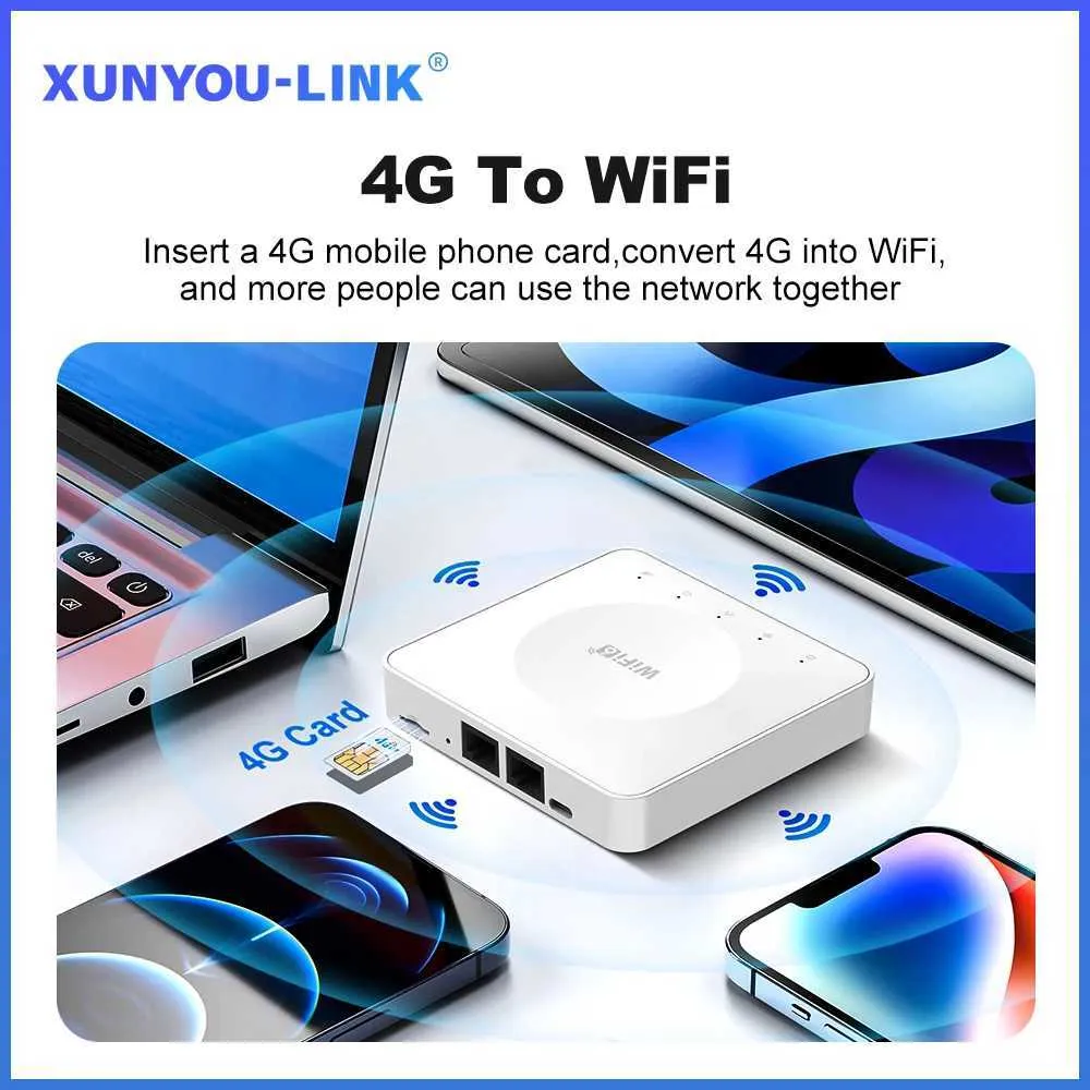 2025 4G LTE Router WiFi 6 SIM Card Modem Support 32 Device Connections ...