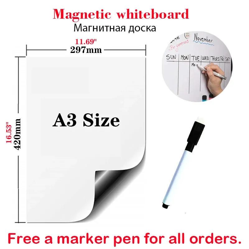 Wholesale Flexible A3 Self Adhesive Magnetic Whiteboard For Home ...