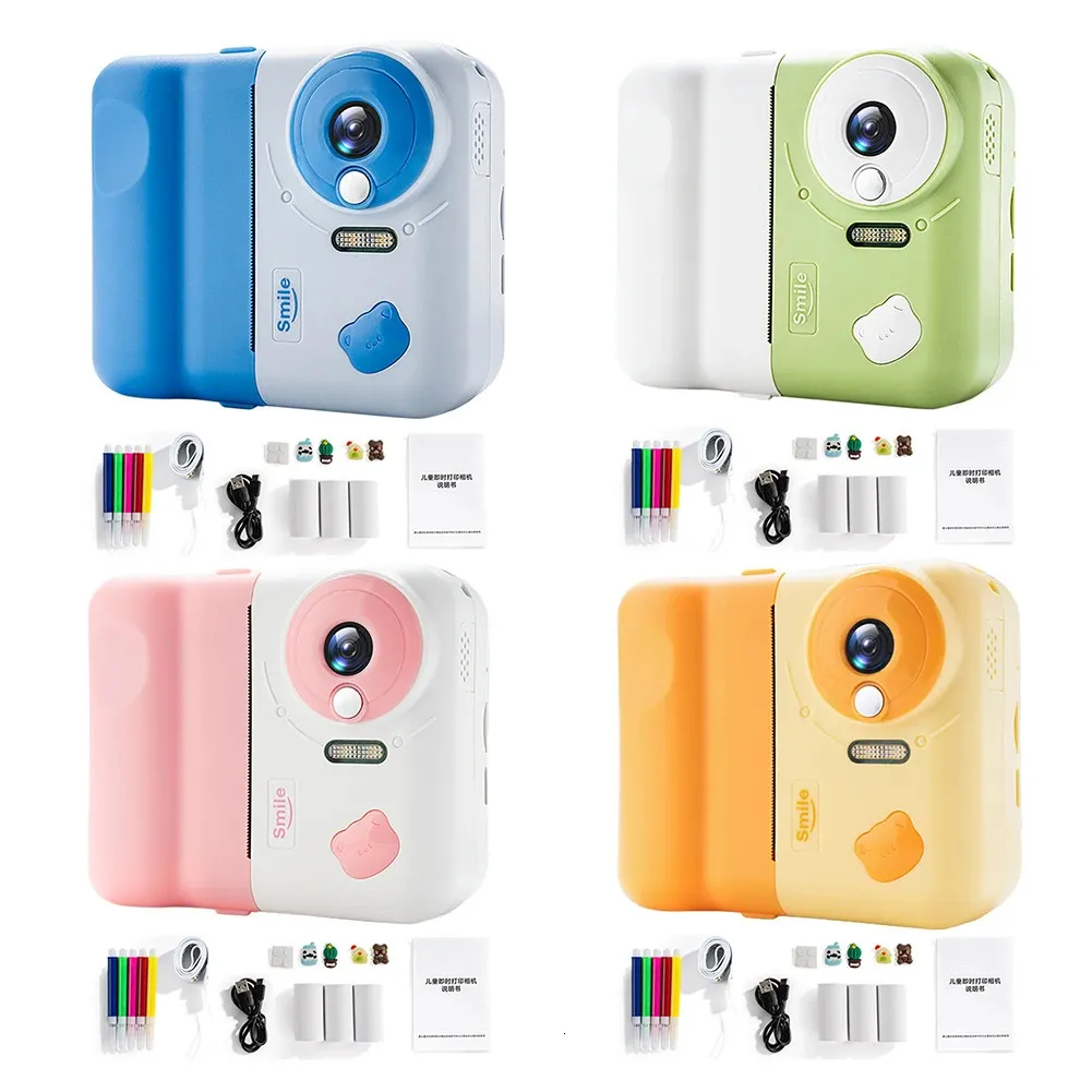 HD 1080P Mini Instant Print Camera with 3 Rolls of Print Paper, Thermal ...