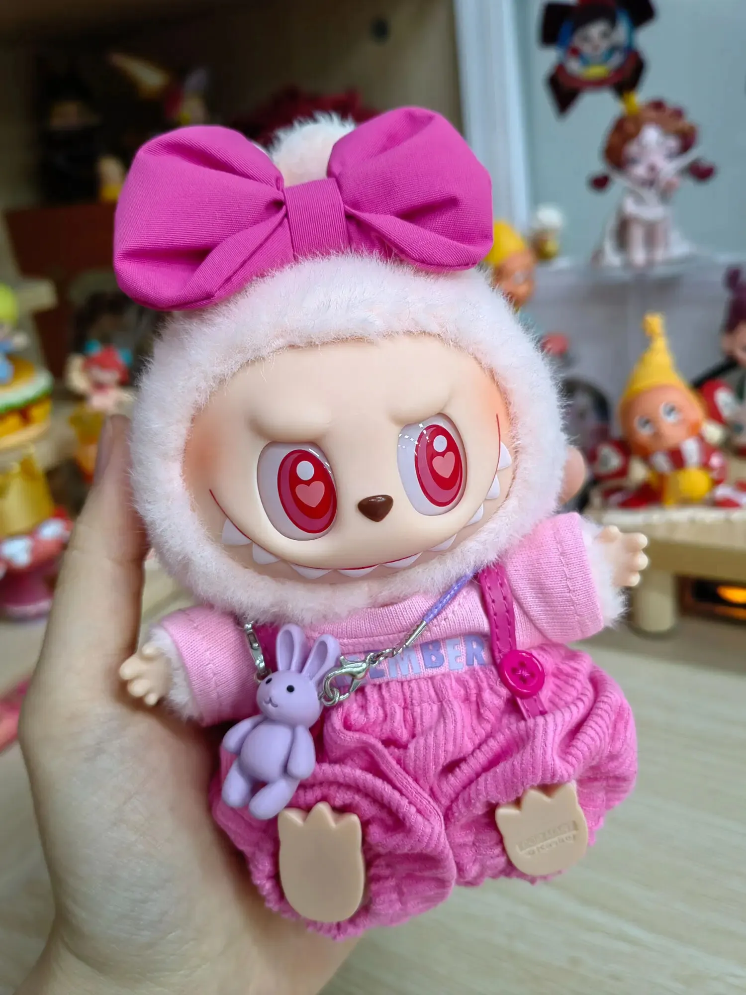 17cm Labubu Plush Design A Friend Doll Outfit Cute Macaron Design For ...