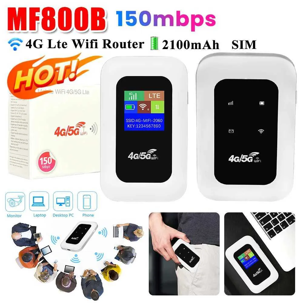 4G LTE Mobile WiFi Router With SIM Card Slot 150Mbps Wifi Repeater Mini ...