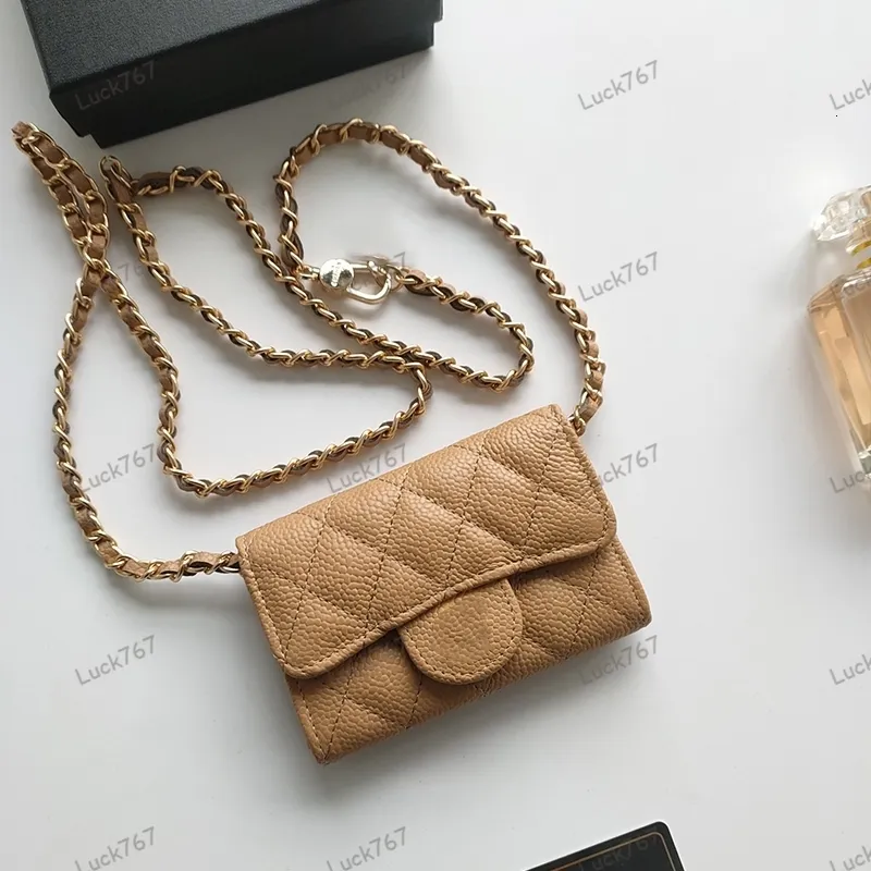 Card Bag Mini Purse Designer Chain Wallet Clutch Luxury Vanity Caviar ...