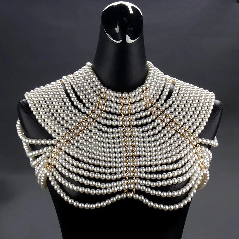 Handmade Pearl Shoulder Chain: European and American Style Versatile ...