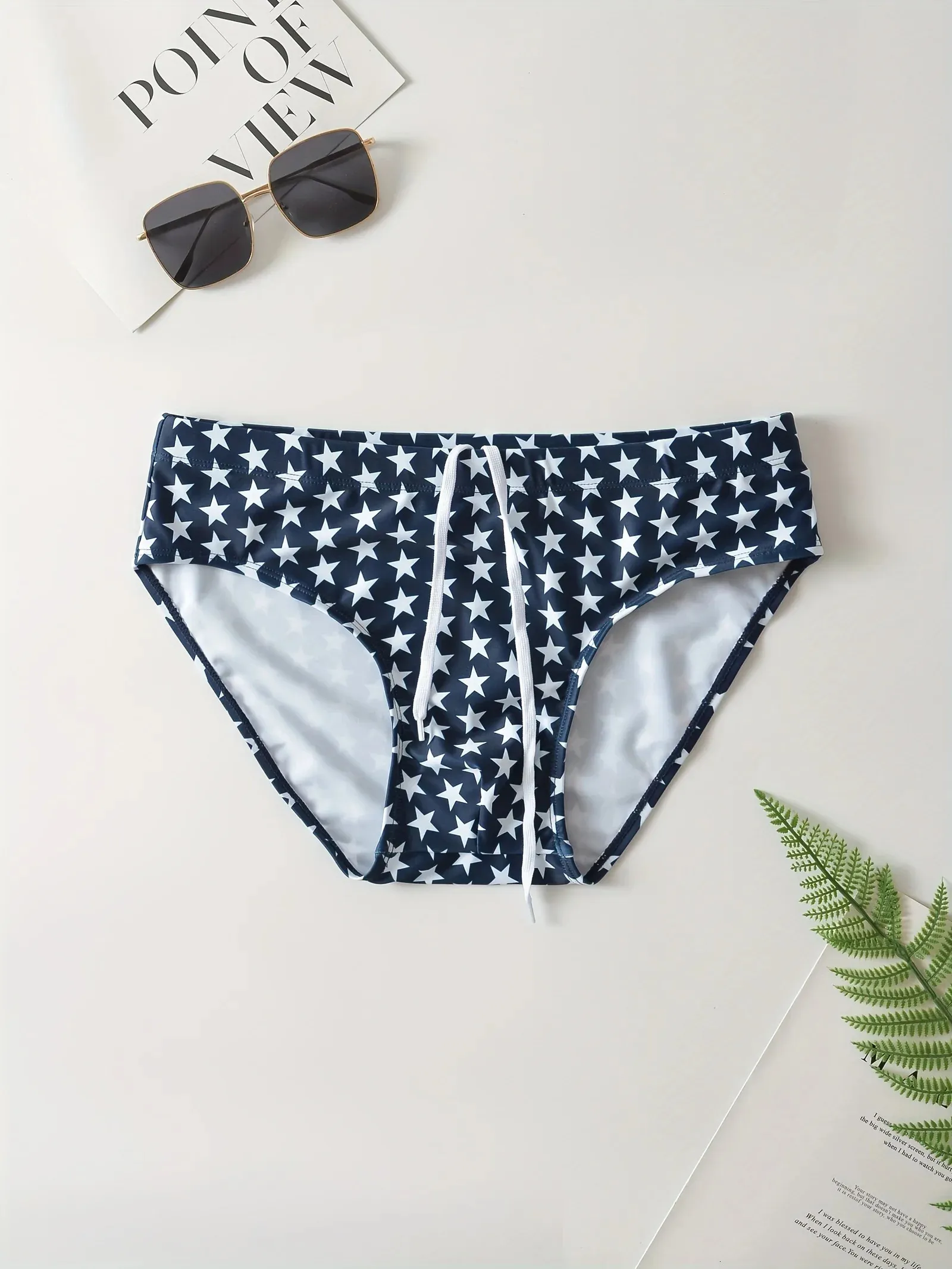Mens Patriotic Star Chart Swimming Boxer Briefs Perfect For Summer ...