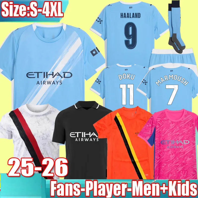 25 26 Soccer Jerseys 2025 2026 FODEN DOKU MARMOUSH McATEE GVARDIOL DE ...