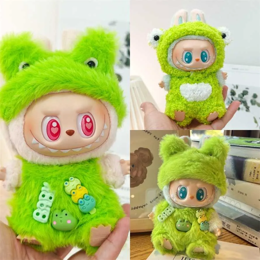 17CM Frog Prince Labubu Tree Change Dolls Outfit Cosuit Clothes Set For ...