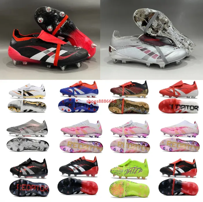 2025 Good Quality Football Boots 25th Tongue Fold Laceless Laces FG Mens Soccer Cleats ...