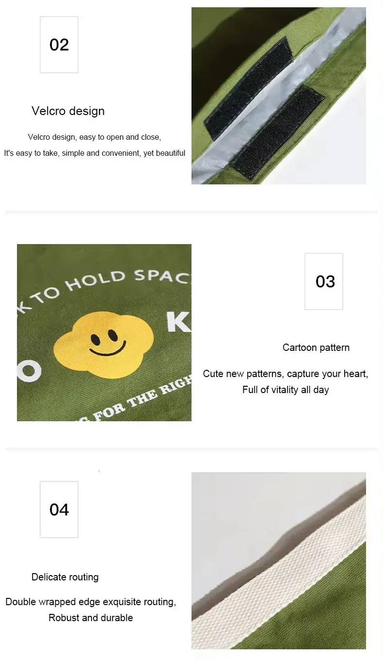 Insulated Korean Canvas Lunch Box Handbag Foldable Waterproof Bento Box ...