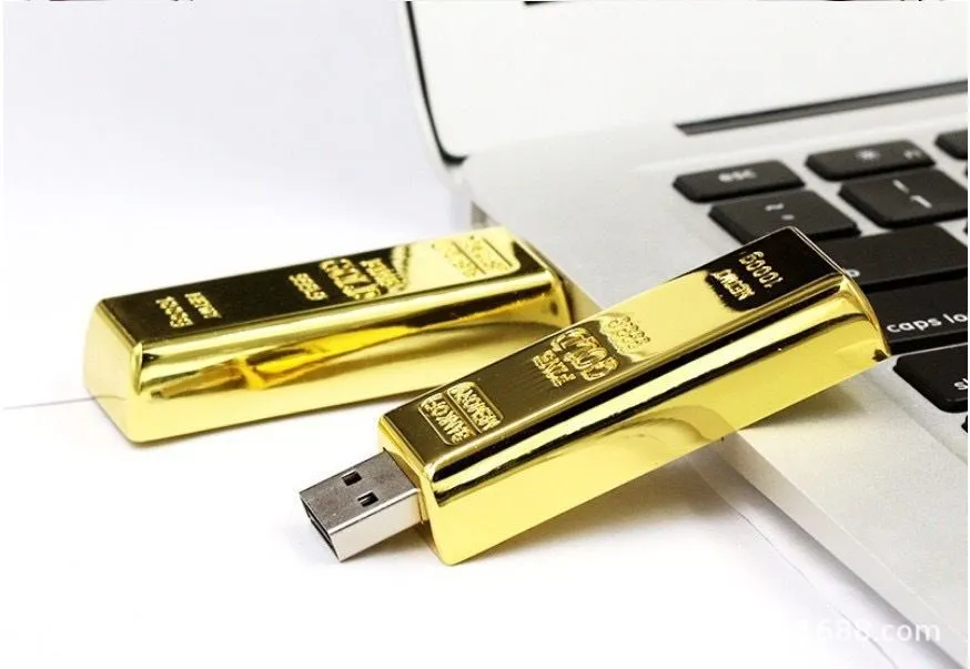 USB Flash Drive Metal Bullion Gold Bar Memory Stick 4GB 16GB 32GB 64GB ...