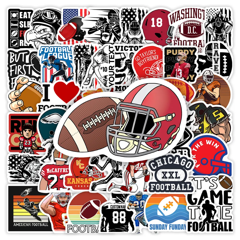 Rugby American Football Stickers Waterproof Decorative Decals For Kids ...