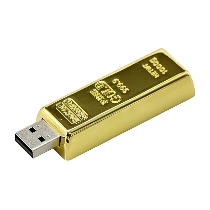 USB Flash Drive Metal Bullion Gold Bar Memory Stick 4GB 16GB 32GB 64GB ...