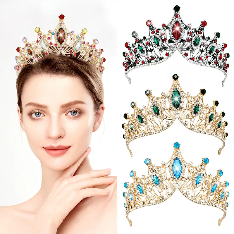 Bridal Wedding Headpieces Crystal Baroque Luxurious Grand Alloy Women ...