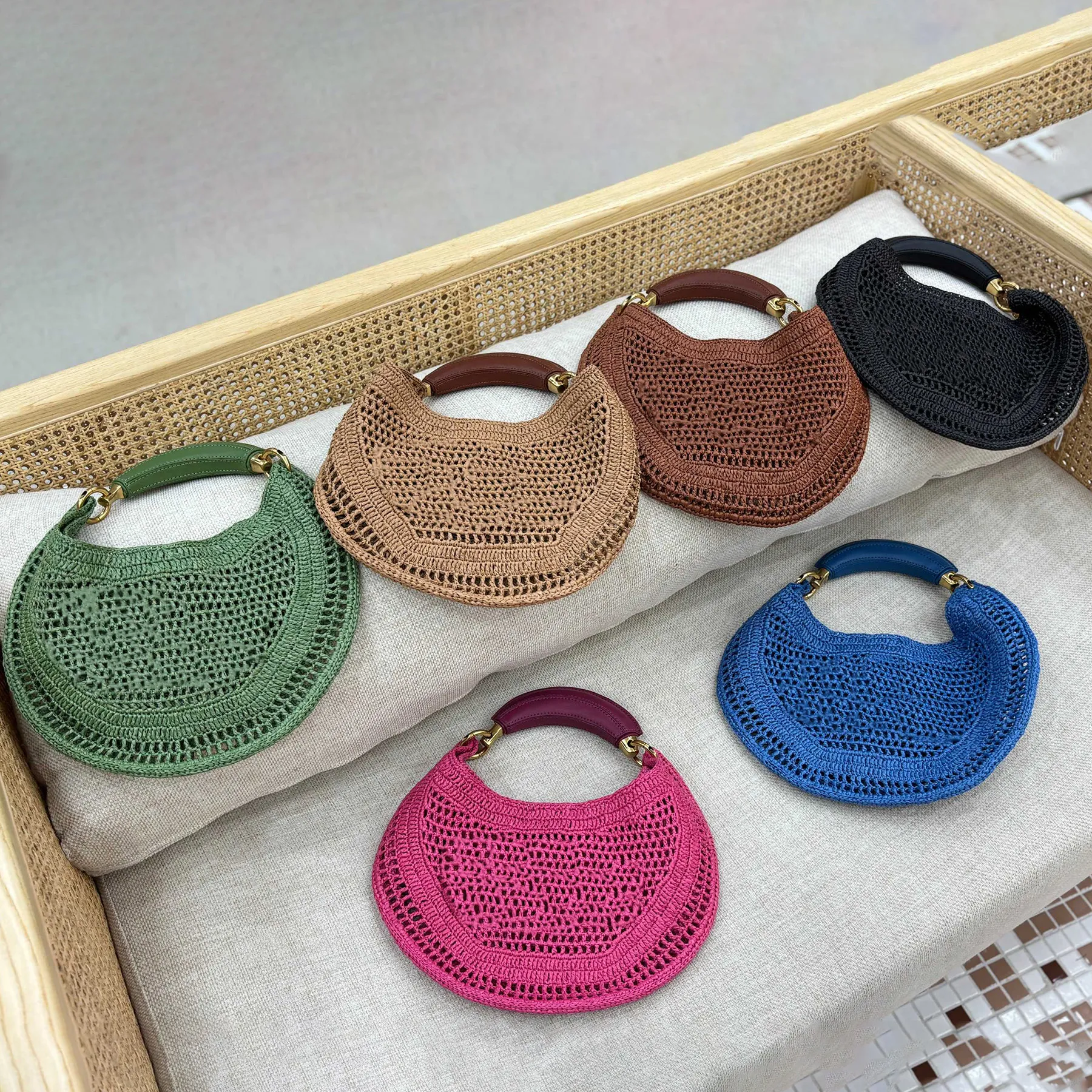 New 10A Summer Banana Hobo Bag In Straw Luxury... From Catchmybag666 ...