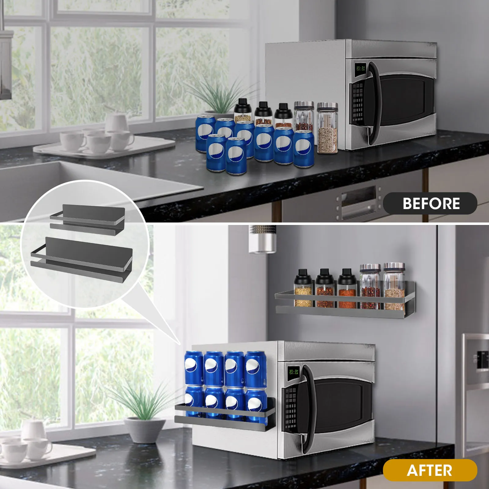 Contemporary Corner Bathroom Cabinet Kitchen Wall Mount Organizer ...