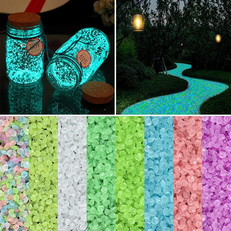 1000x Glow-in-the-Dark Garden Pebbles, Luminous Walkway Stones for ...