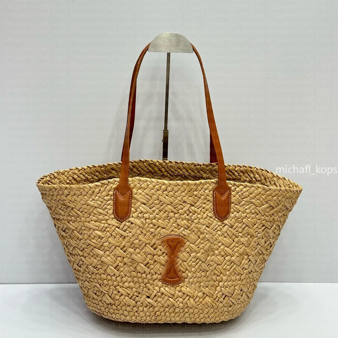 7A Lafite Grass Woven Shoulder Bag Summer Beach Crossbody Handbag For ...