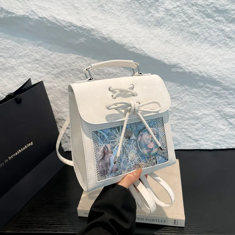 Free Delivery Designer Bag: 2025 Spring Elegant Transparent Backpack ...