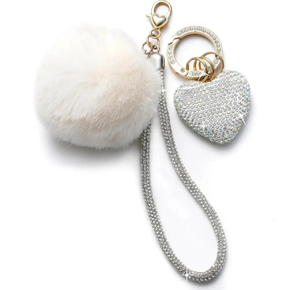 Cute Heart Keychains for Women, Bling Keychain Accessories, Girly ...