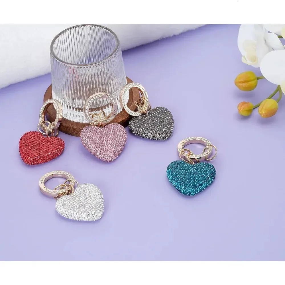 Cute Heart Keychains for Women, Bling Keychain Accessories, Girly ...