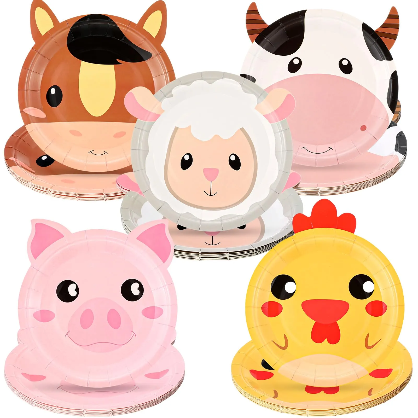 Farm Animal Paper Meal Trays Cartoon Chicken, Pig,... From Dh4402004 ...