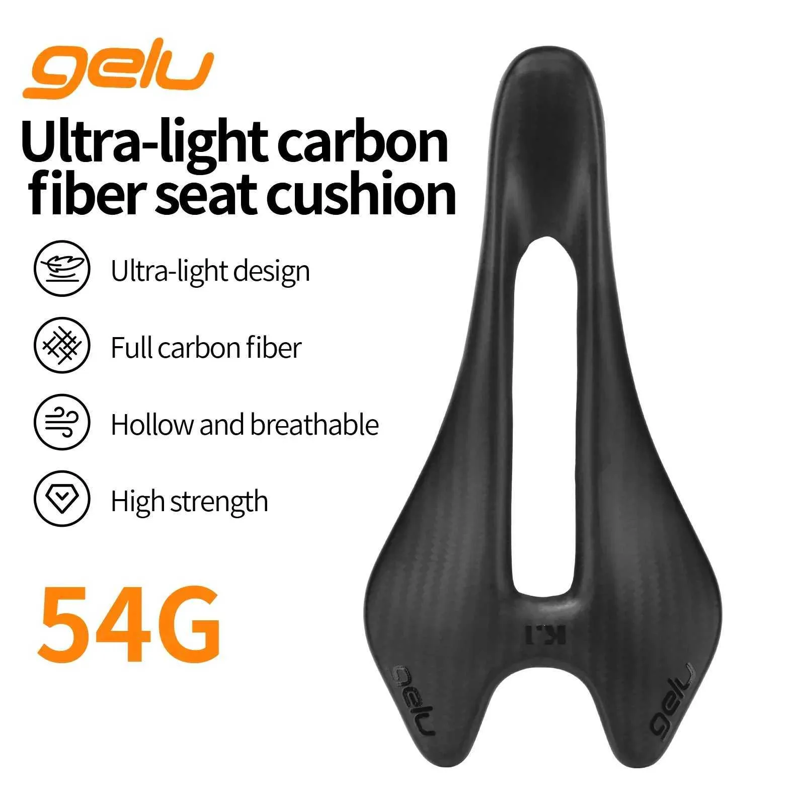 Gelu Ultralight Carbon Fiber Road Prolite Saddles 54g Ergonomic Design ...