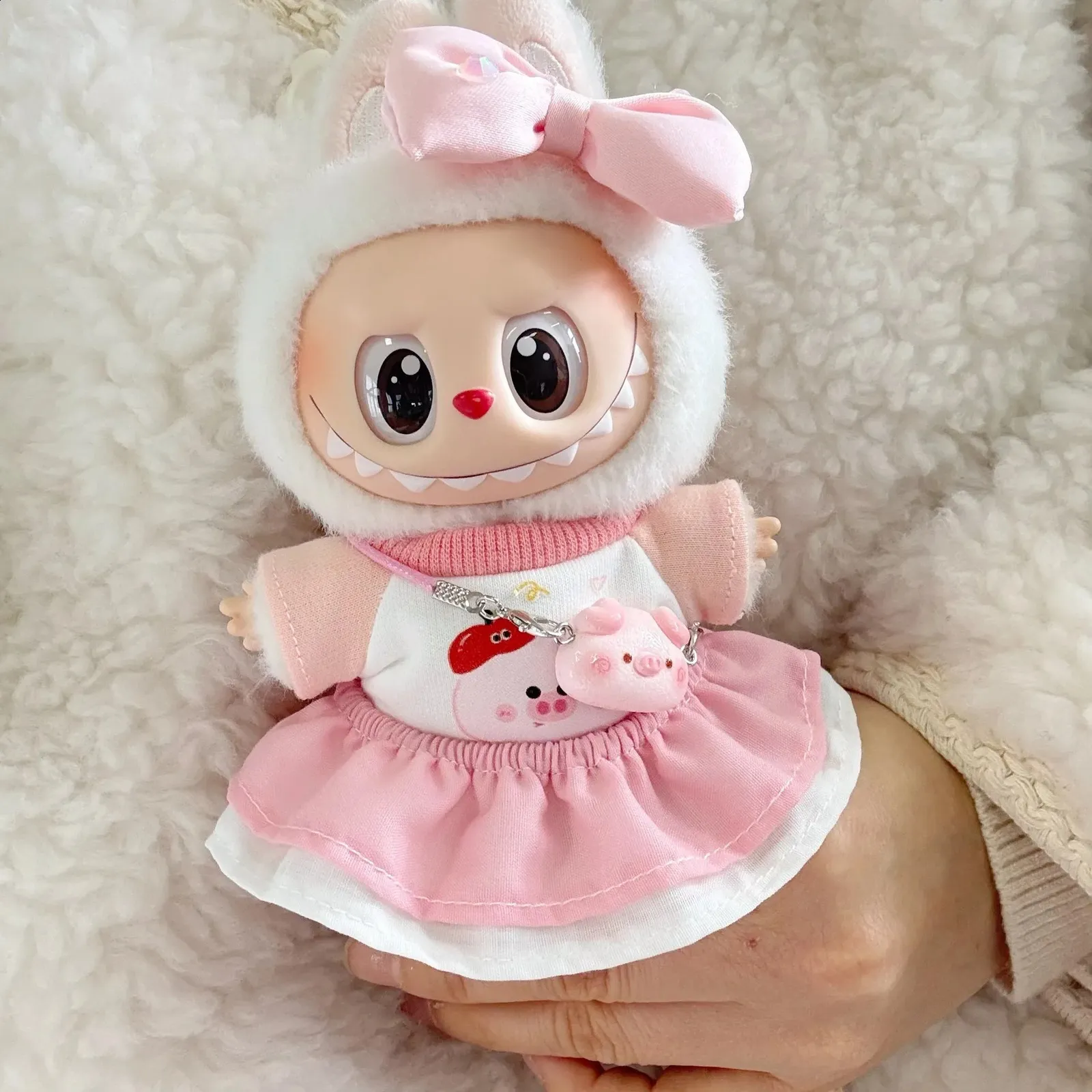 Ropa Original De 17 Cm Labubu Traje De Lujoso Ropa De Muñeca Macaron ...